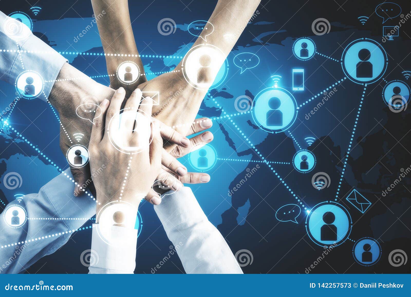 Social Network and Partnership Concept Stock Image - Image of creative ...