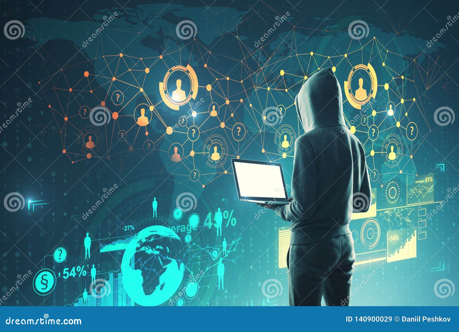 Social Network and Phishing Concept Stock Image - Image of chart ...