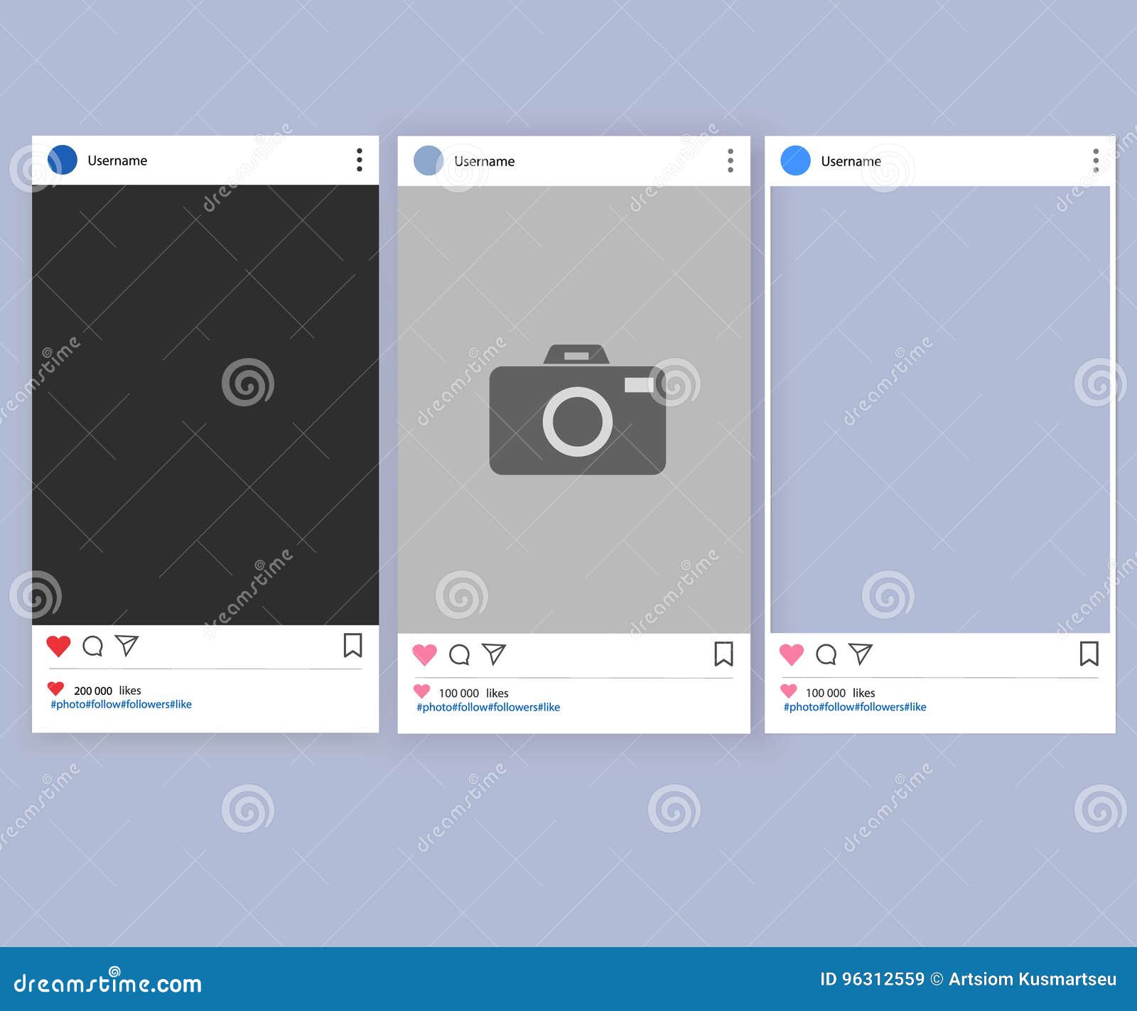 Social network post place stock vector. Illustration of notification ...