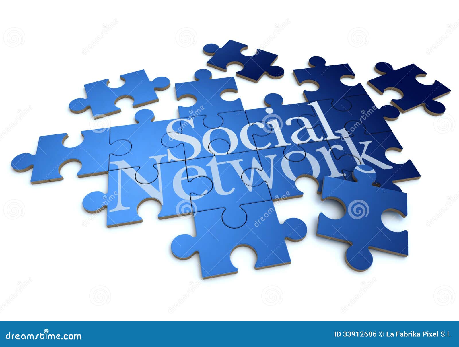 Social Network Puzzle Close Up Stock Illustration - Illustration of ...