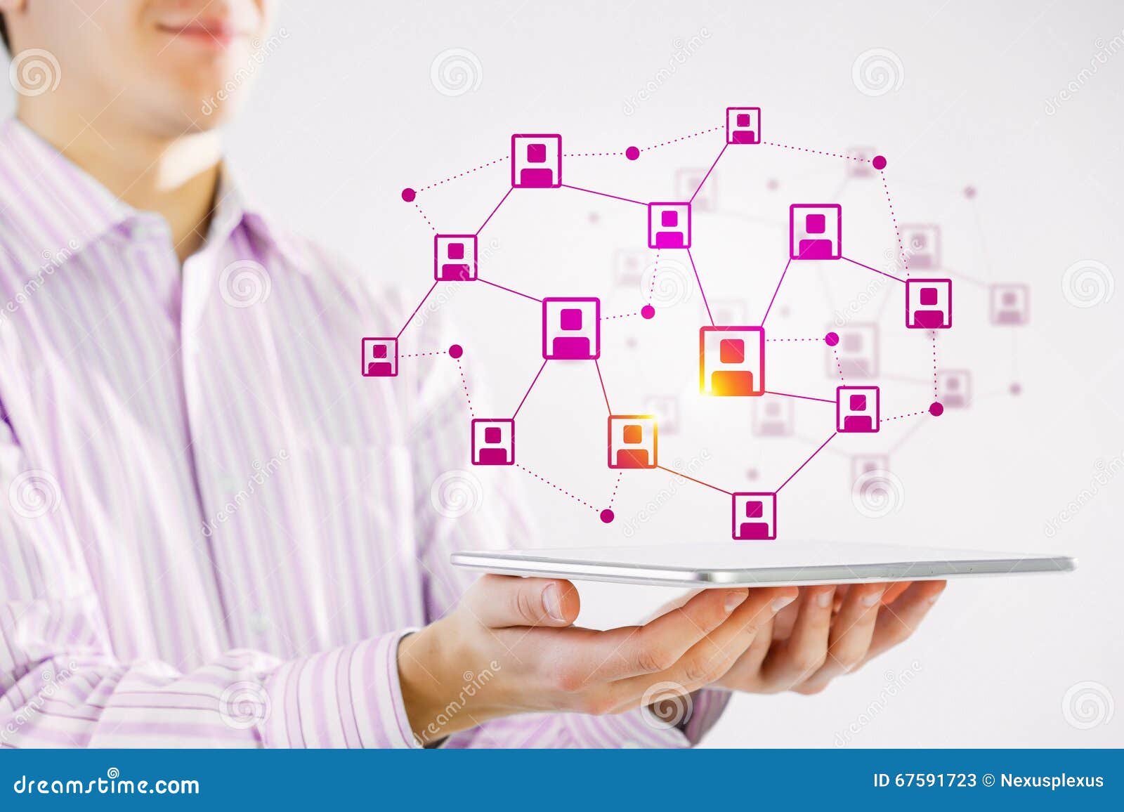 Social Network Structure As Concept Stock Image - Image of screen ...