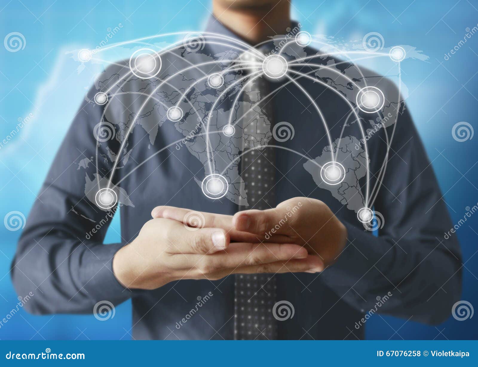 Social Network Structure in Hand Stock Illustration - Illustration of ...