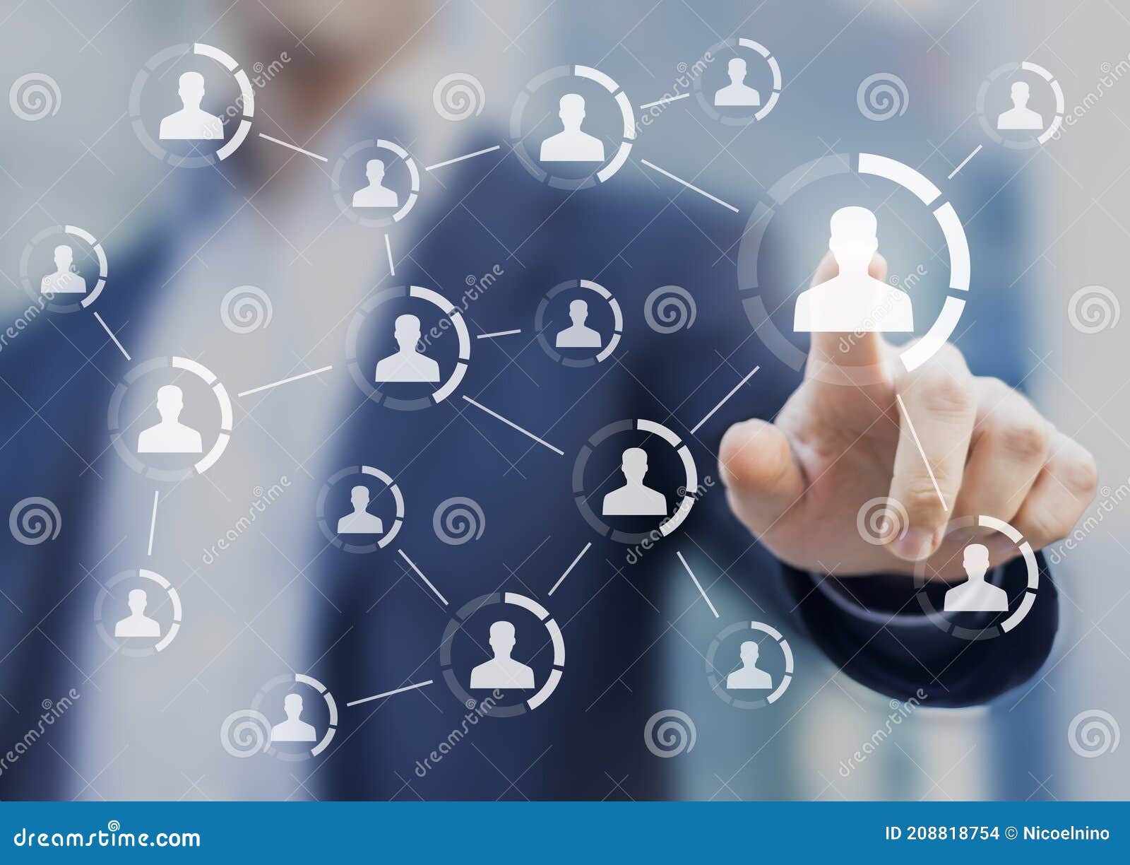 Social Network Structure Showing Connections between Profiles Stock ...