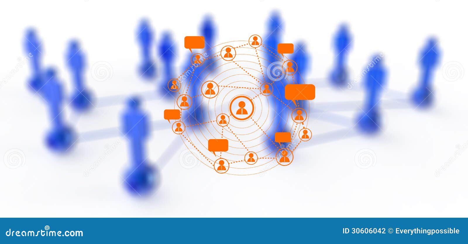 Social Network Symbol and 3d Stock Illustration - Illustration of ...