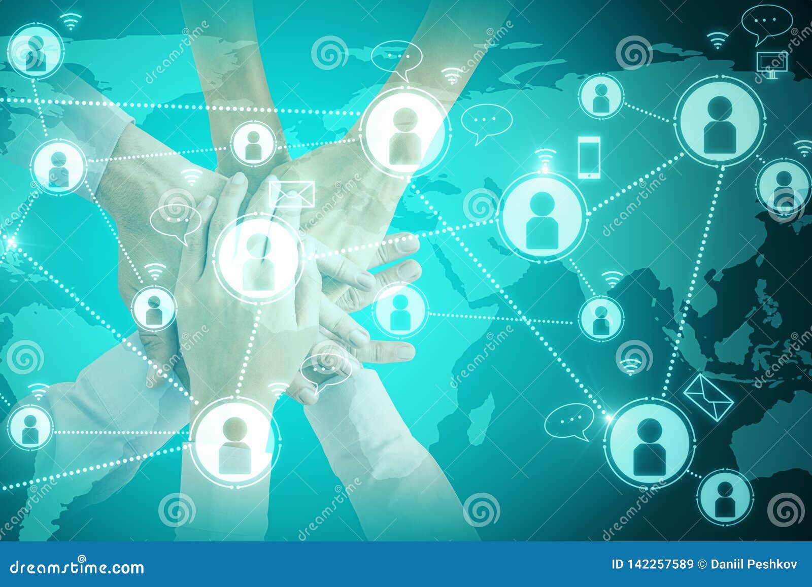 Social Network and Team Concept Stock Image - Image of communication ...