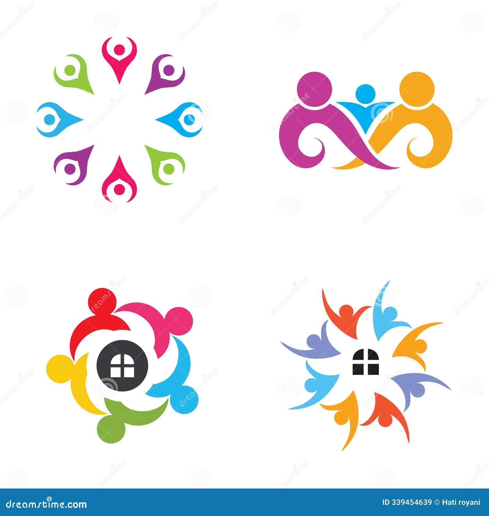 Social Network Team Partners Friends Logo Design Vector Stock Vector ...