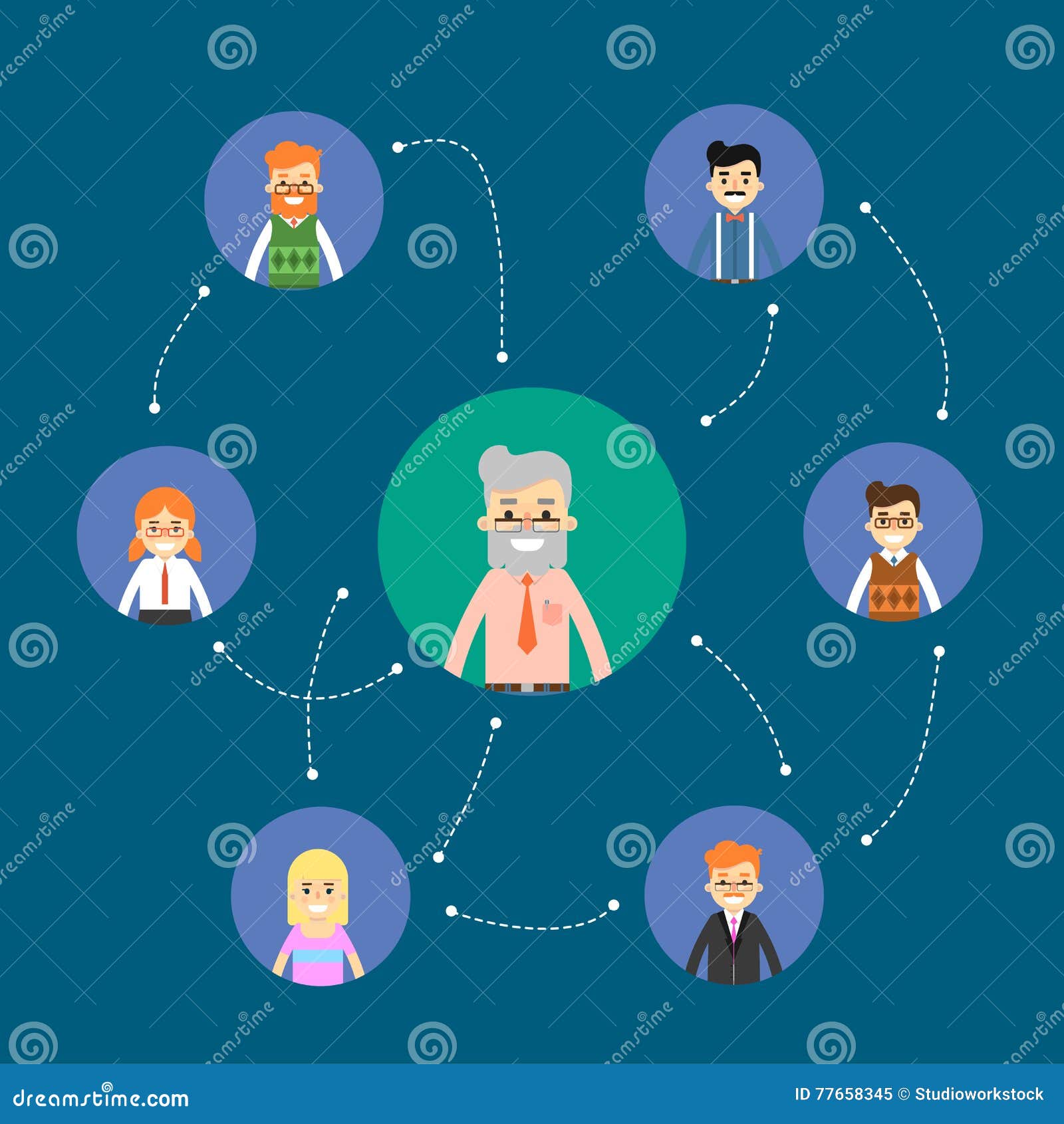 Connected Employees Stock Illustrations – 673 Connected Employees Stock ...