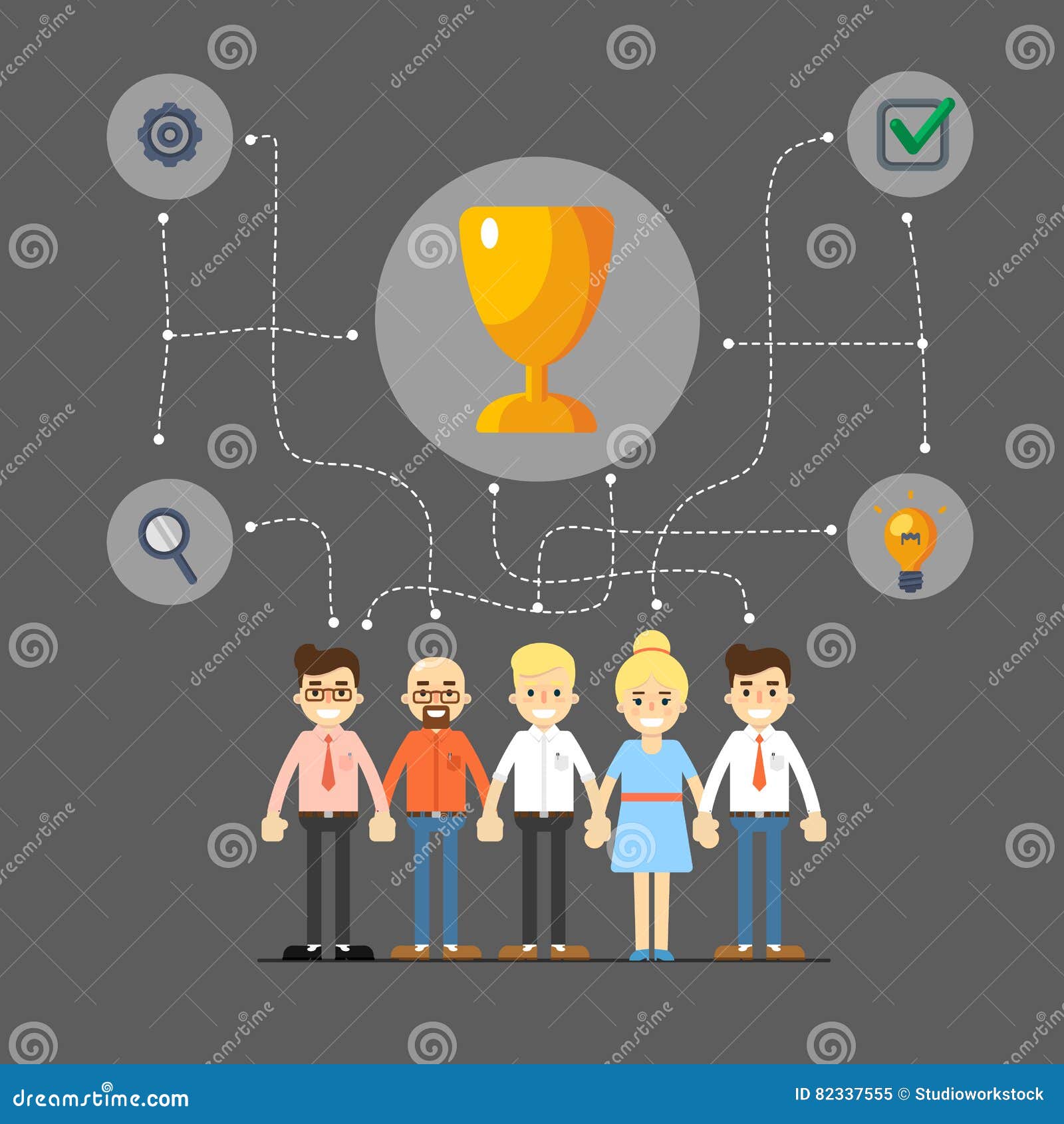 Social Network and Teamwork Banner Stock Vector - Illustration of ...