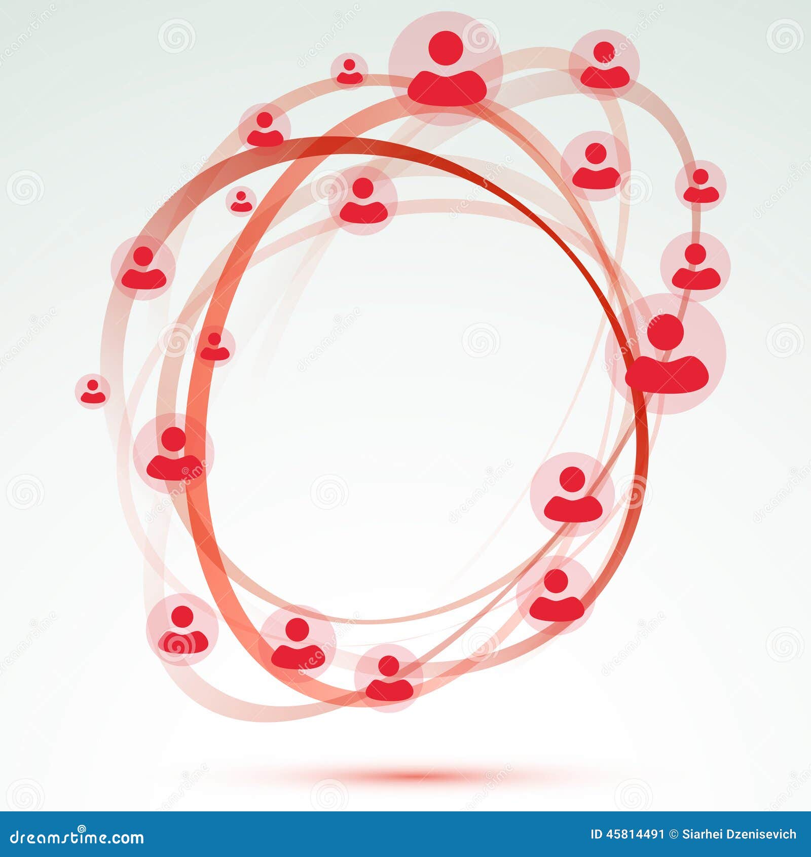 Social Network User Circle Friendship Relation Stock Vector ...