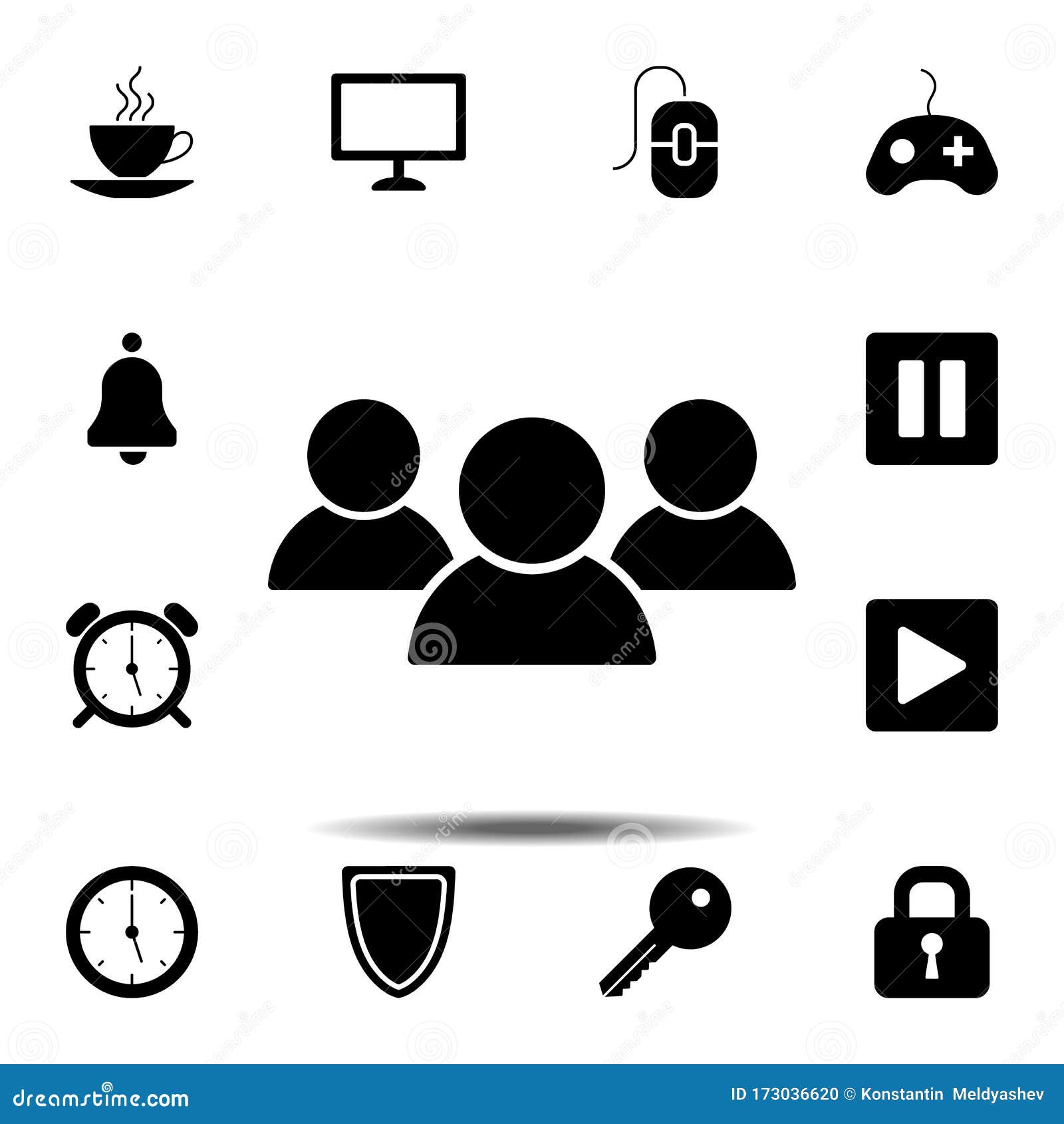 Social Network, Users Icon. Simple Glyph Vector Element of Web ...