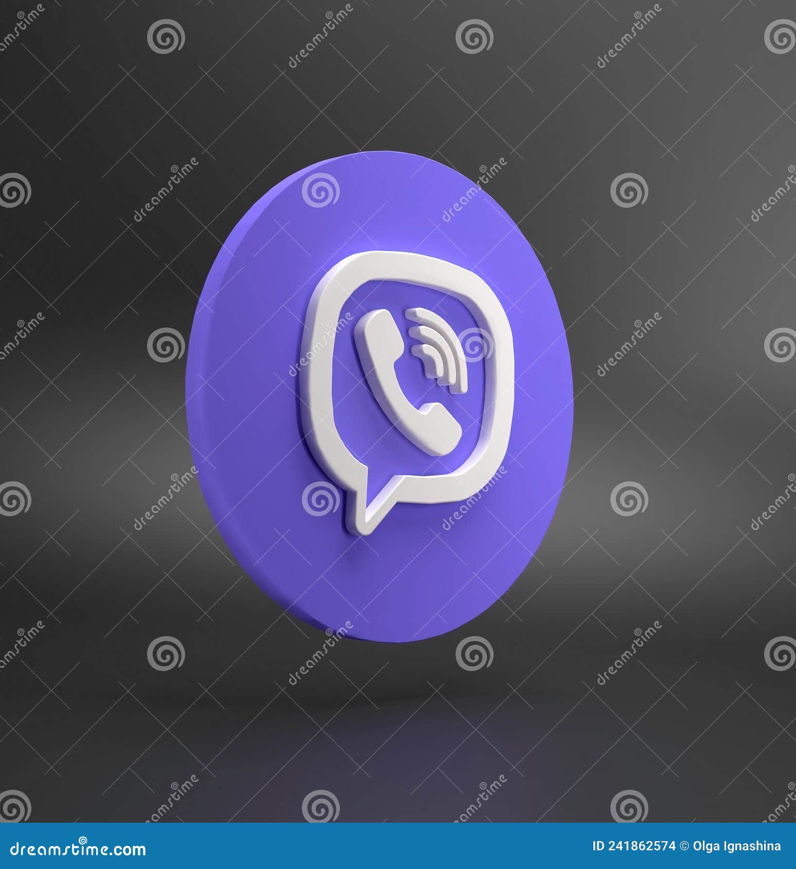 Viber Social Network Icon Connecting The System With Other Users, On A ...