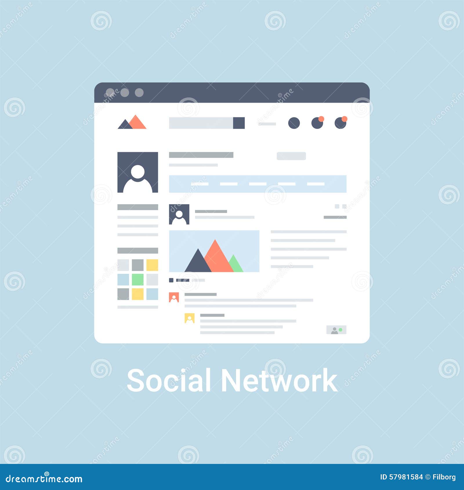 Social Network Wireframe stock vector. Illustration of communication ...
