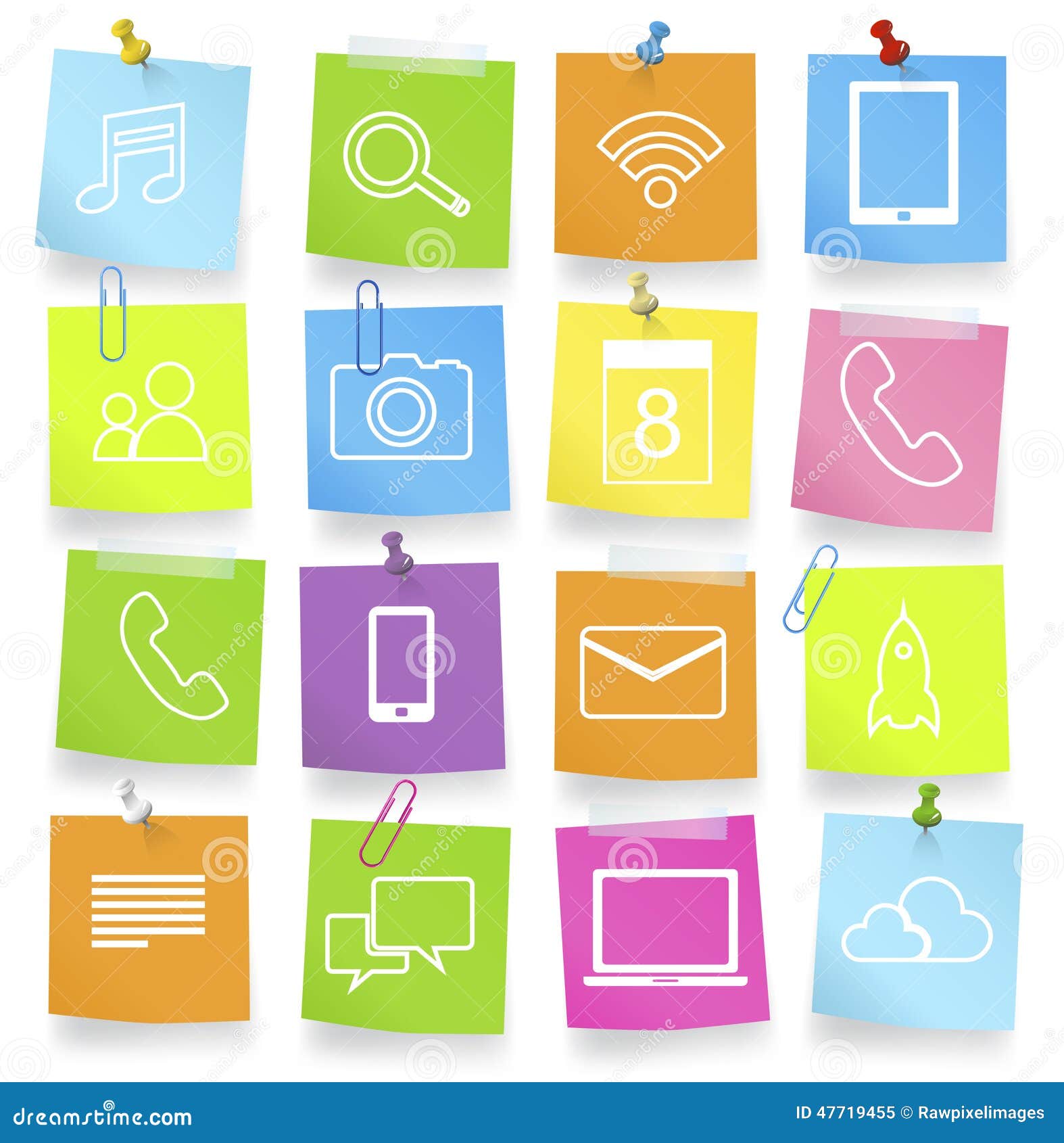 Social Networking Communication Themed Symbols Note Concept Stock ...