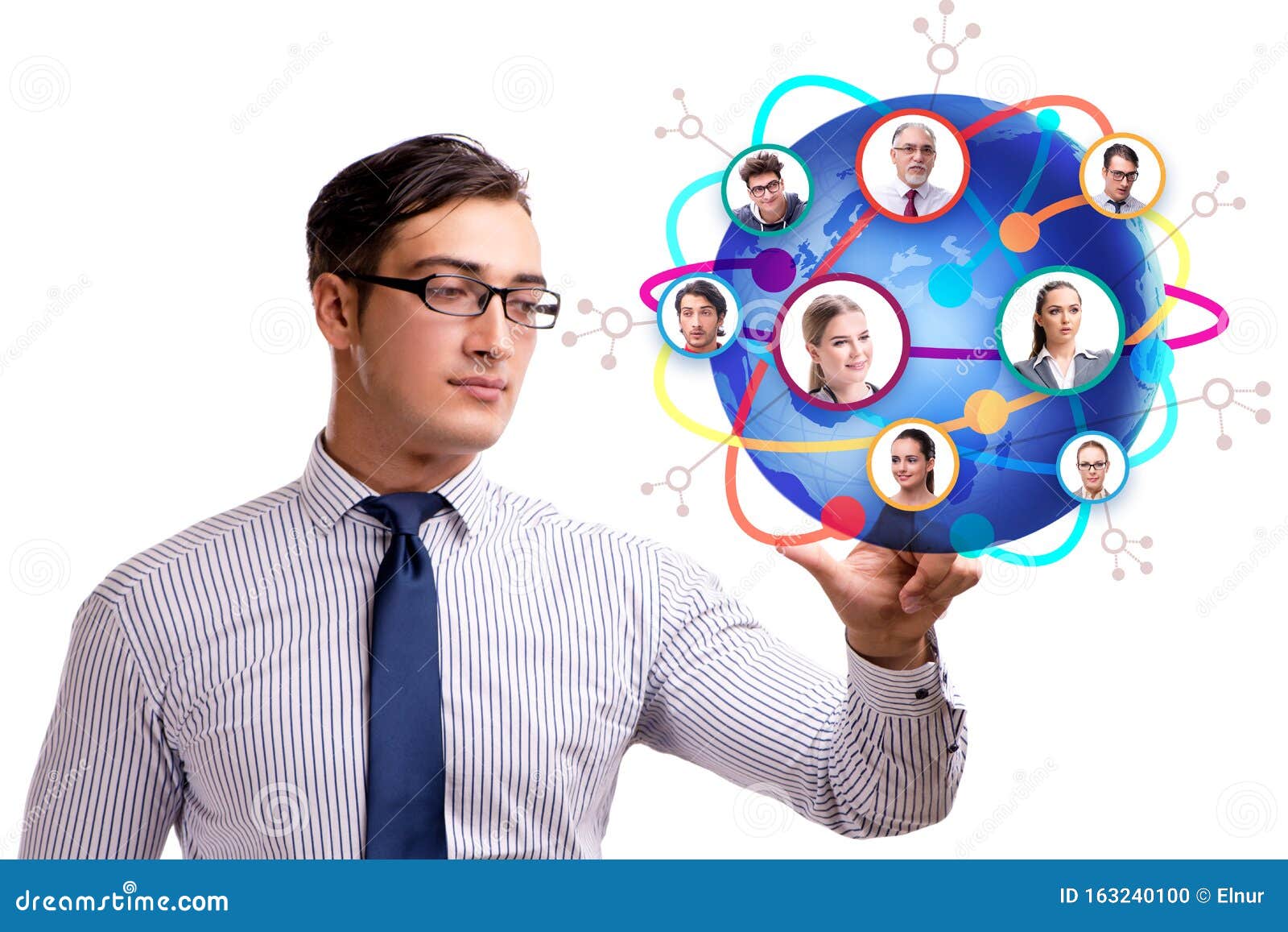 Social Networking Concept with People Stock Photo - Image of multimedia ...