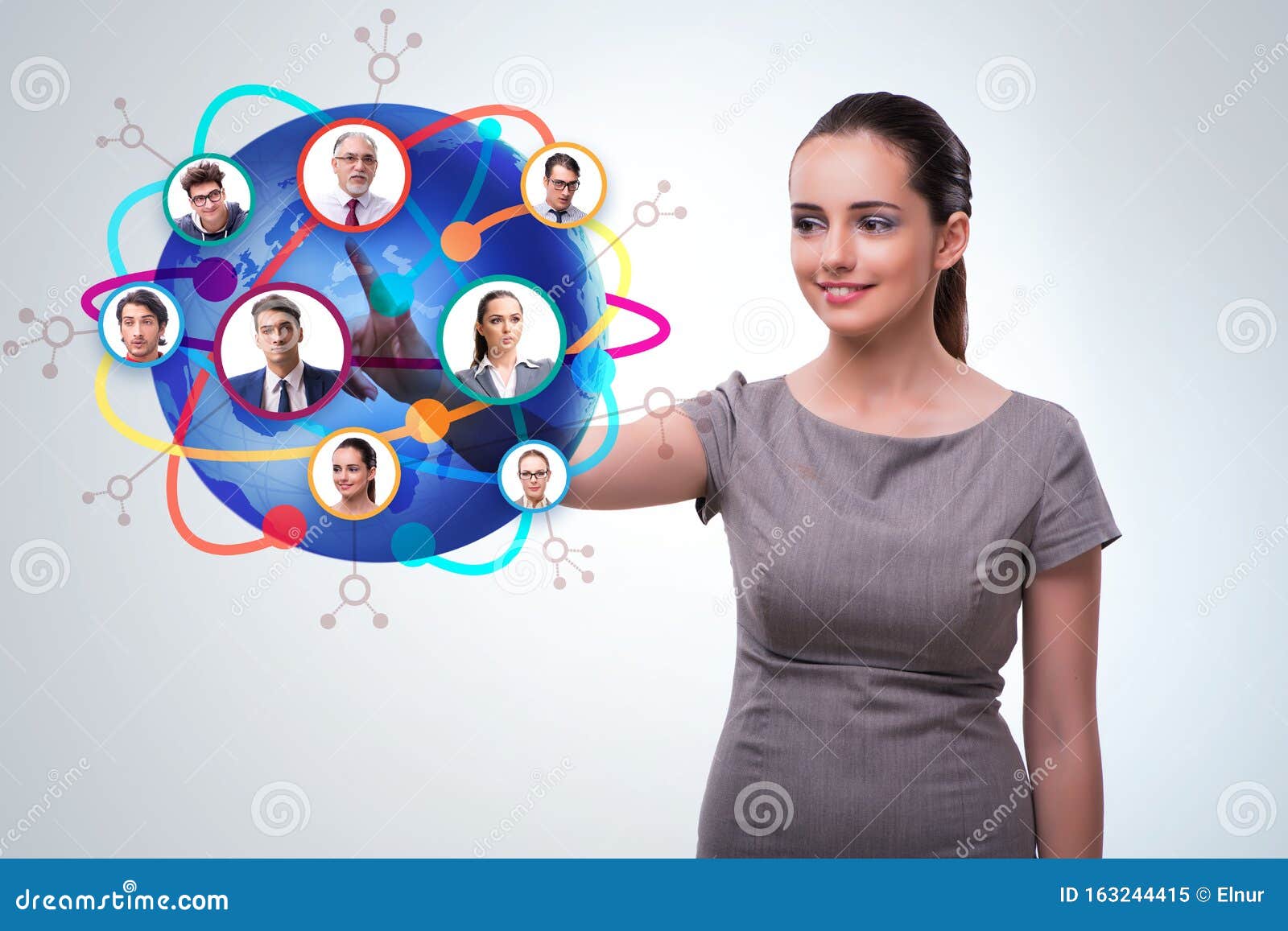 Social Networking Concept with People Stock Image - Image of mobile ...