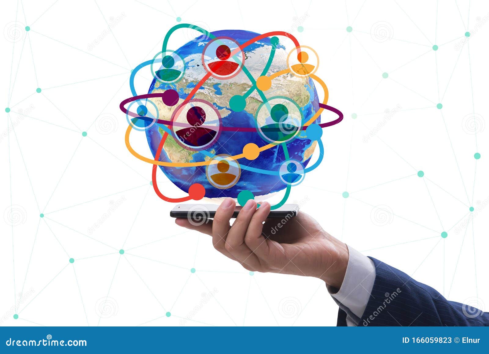 Social Networking Concept with People Stock Image - Image of mobile ...