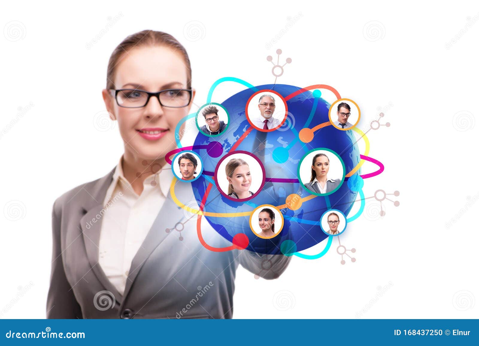 Social Networking Concept with People Stock Photo - Image of male ...