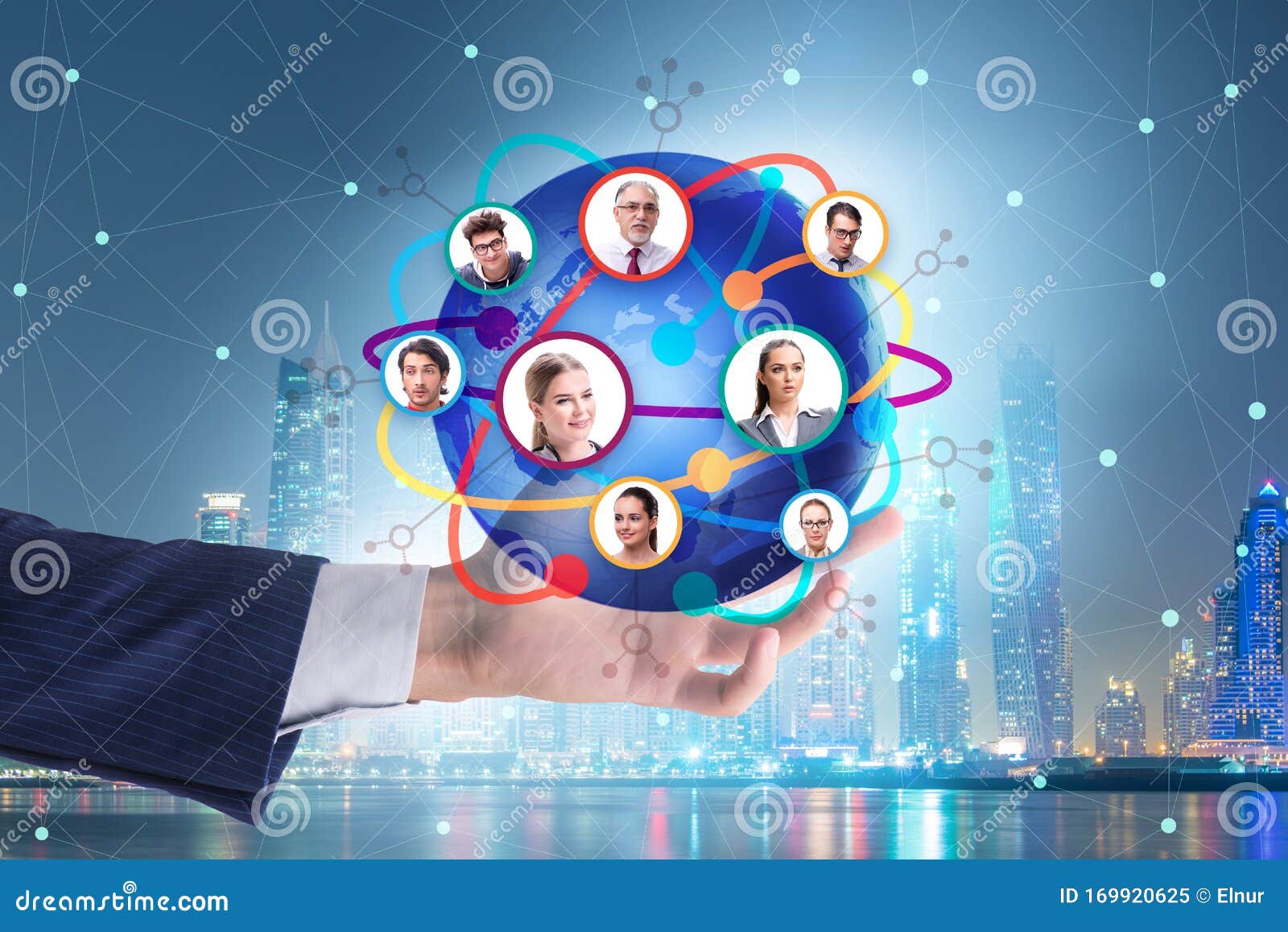 Social Networking Concept with People Stock Image - Image of managing ...