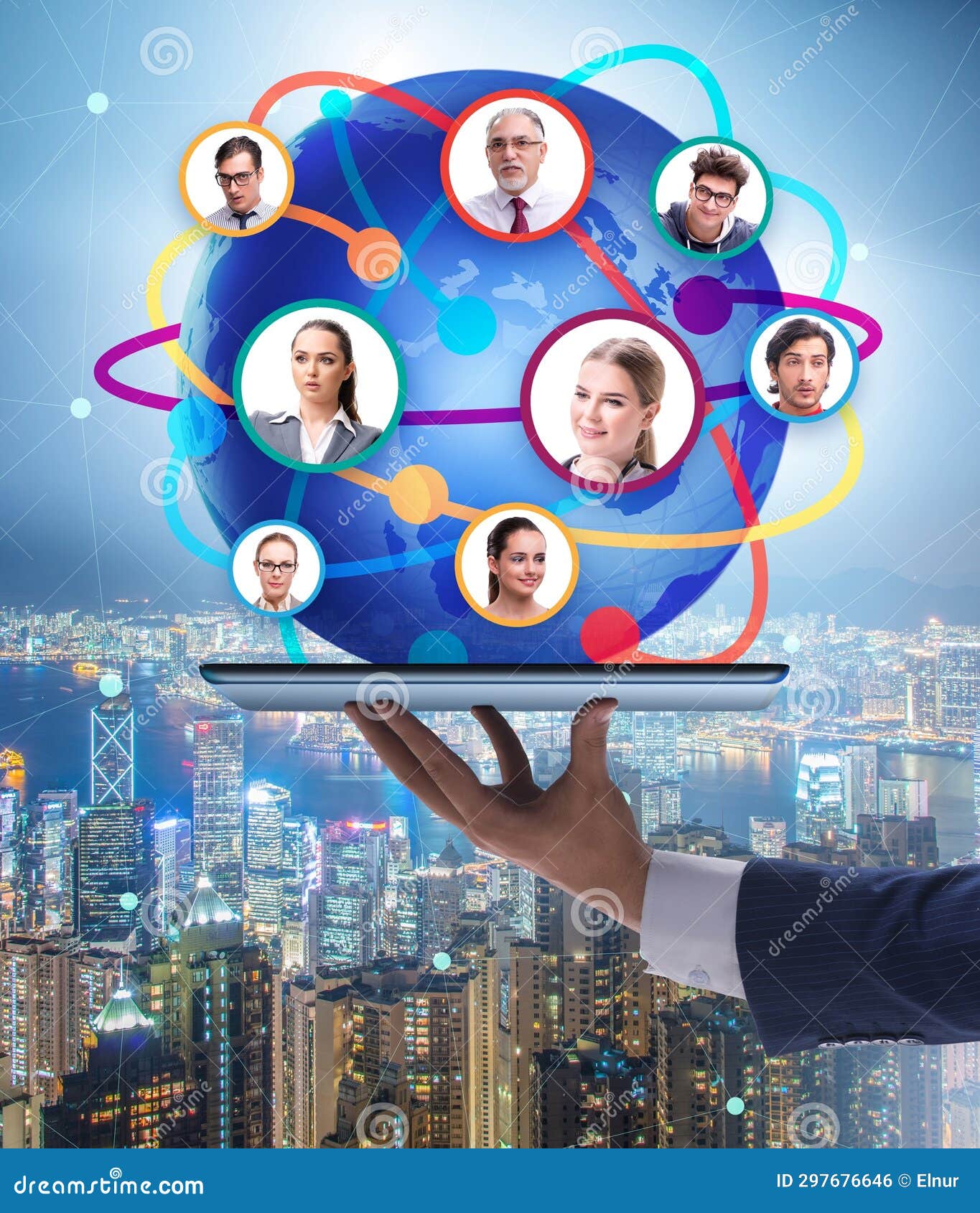 Social Networking Concept with People Stock Photo - Image of friendship ...