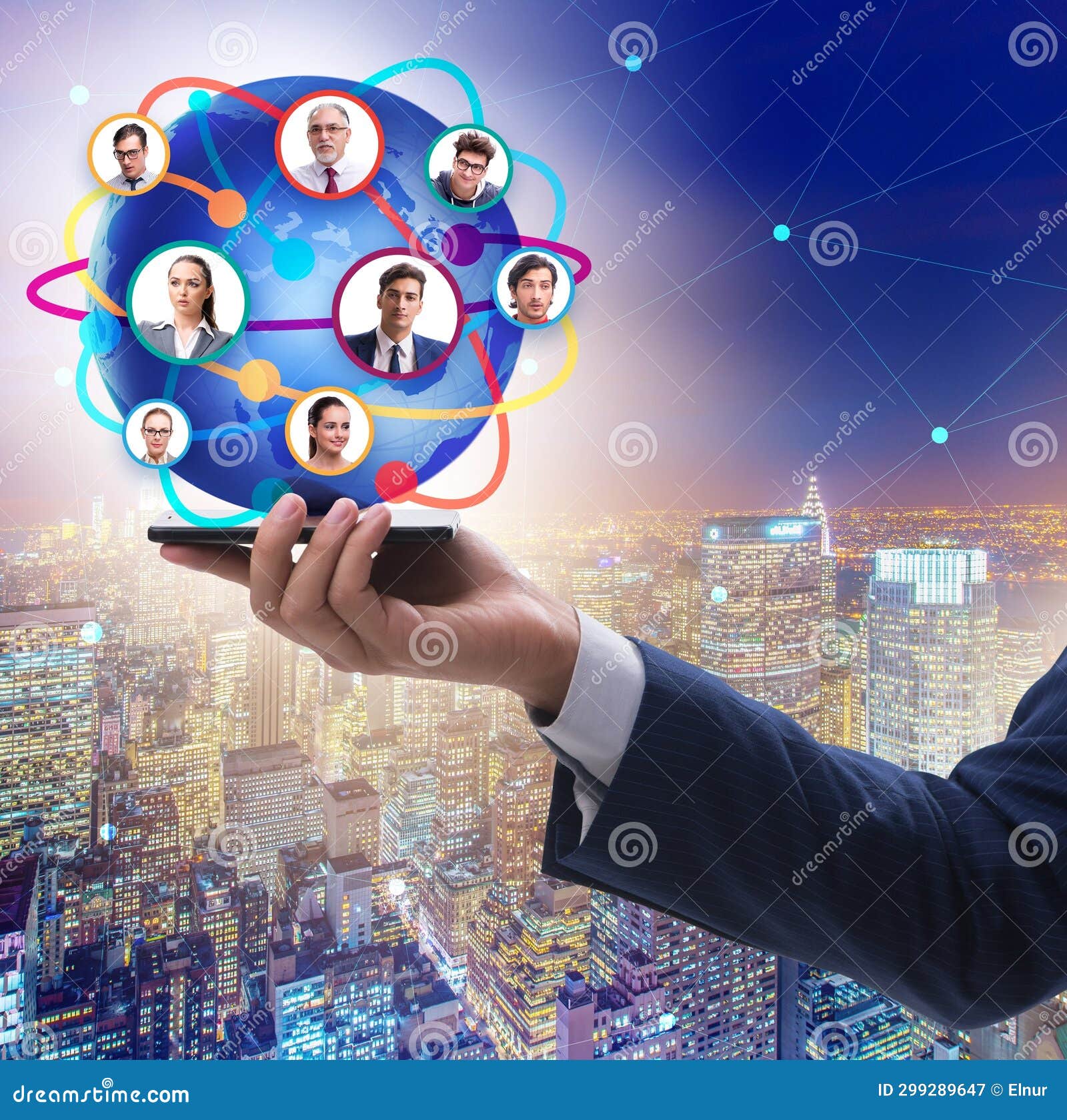 Social Networking Concept with People Stock Image - Image of female ...