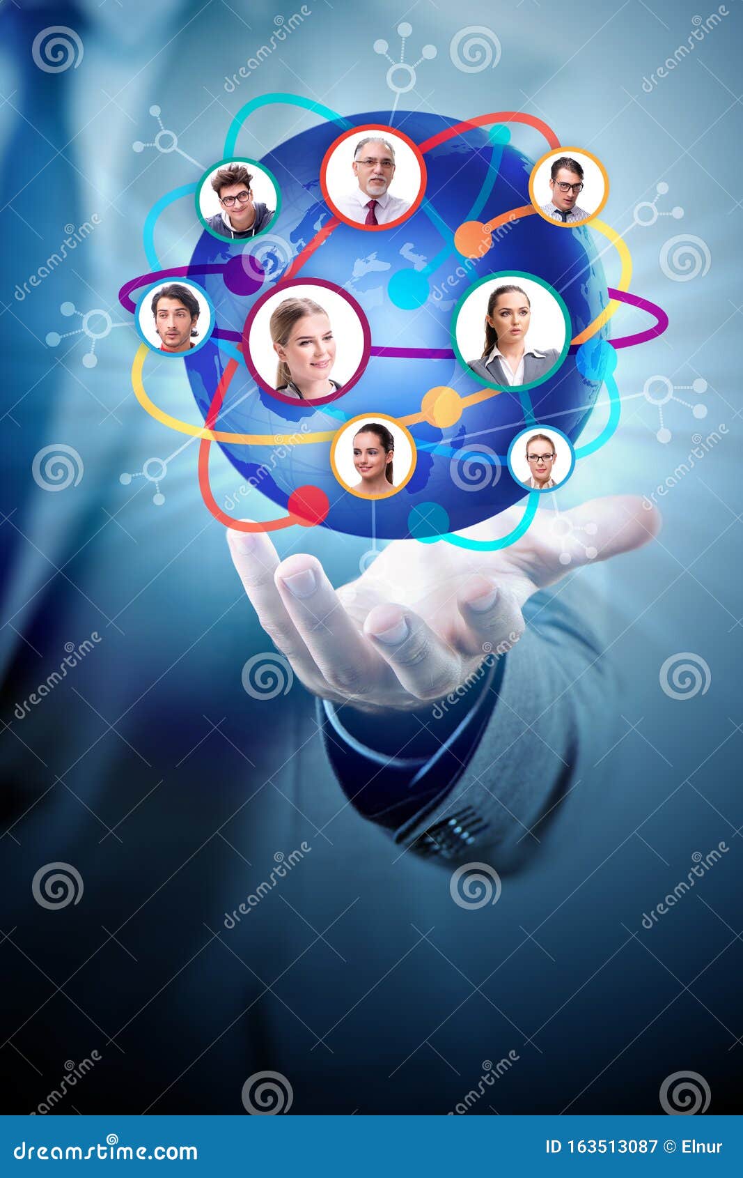 Social Networking Concept with People Stock Image - Image of mobile ...