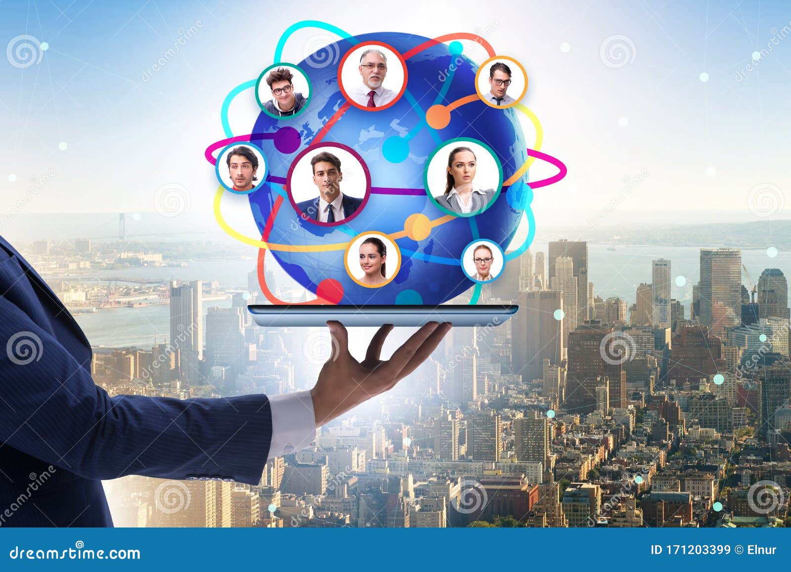 Social Networking Concept with People Stock Image - Image of contact ...