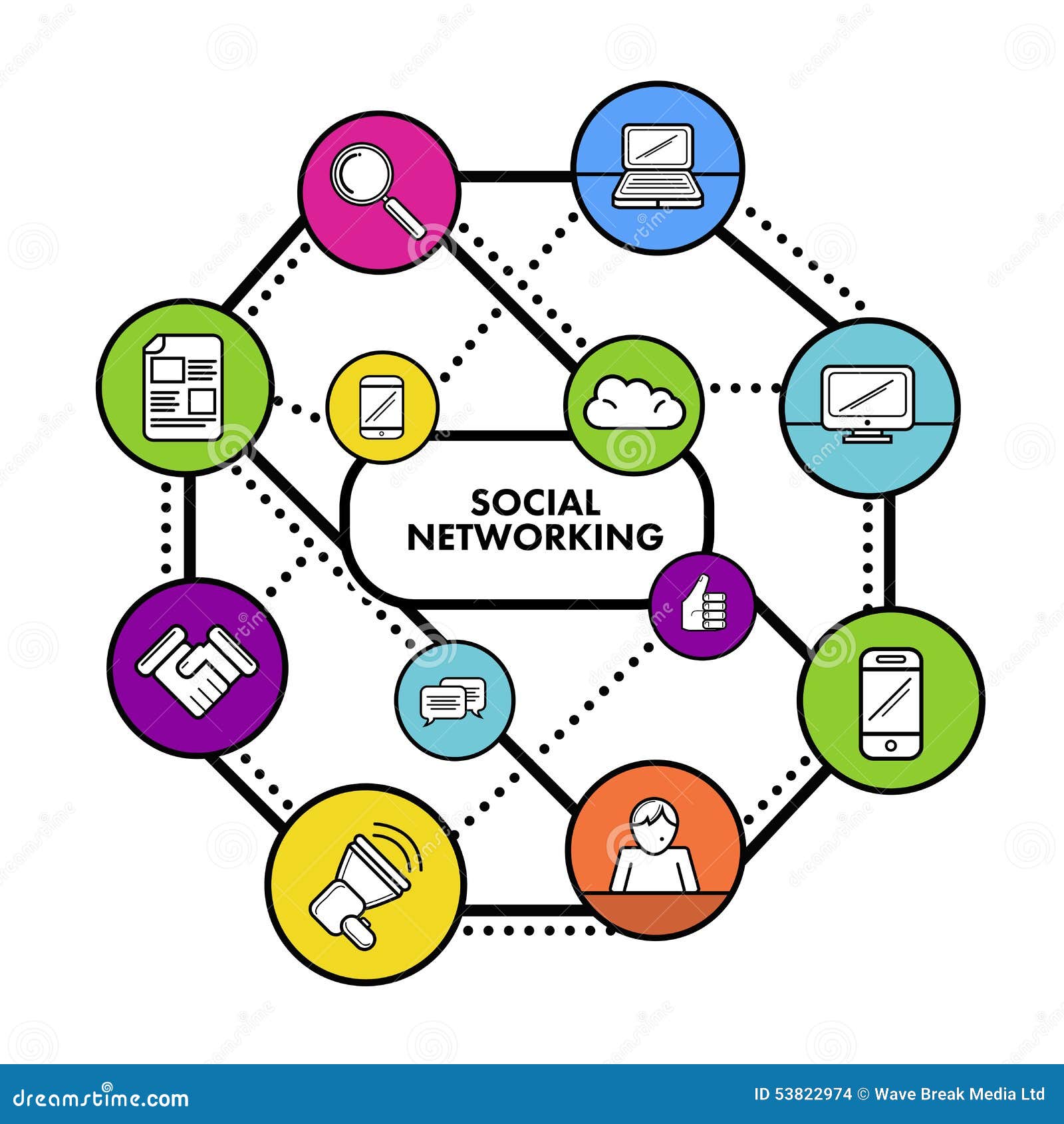 Social Networking Concept Vector Stock Vector - Illustration of graphic ...