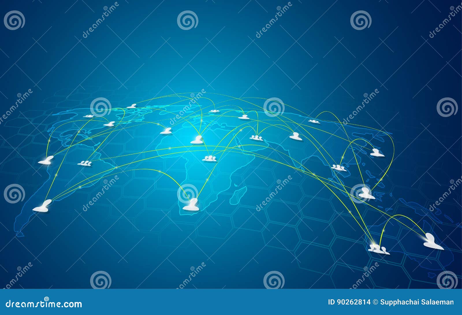 Social Networking Connection Communication Technology Concept ...
