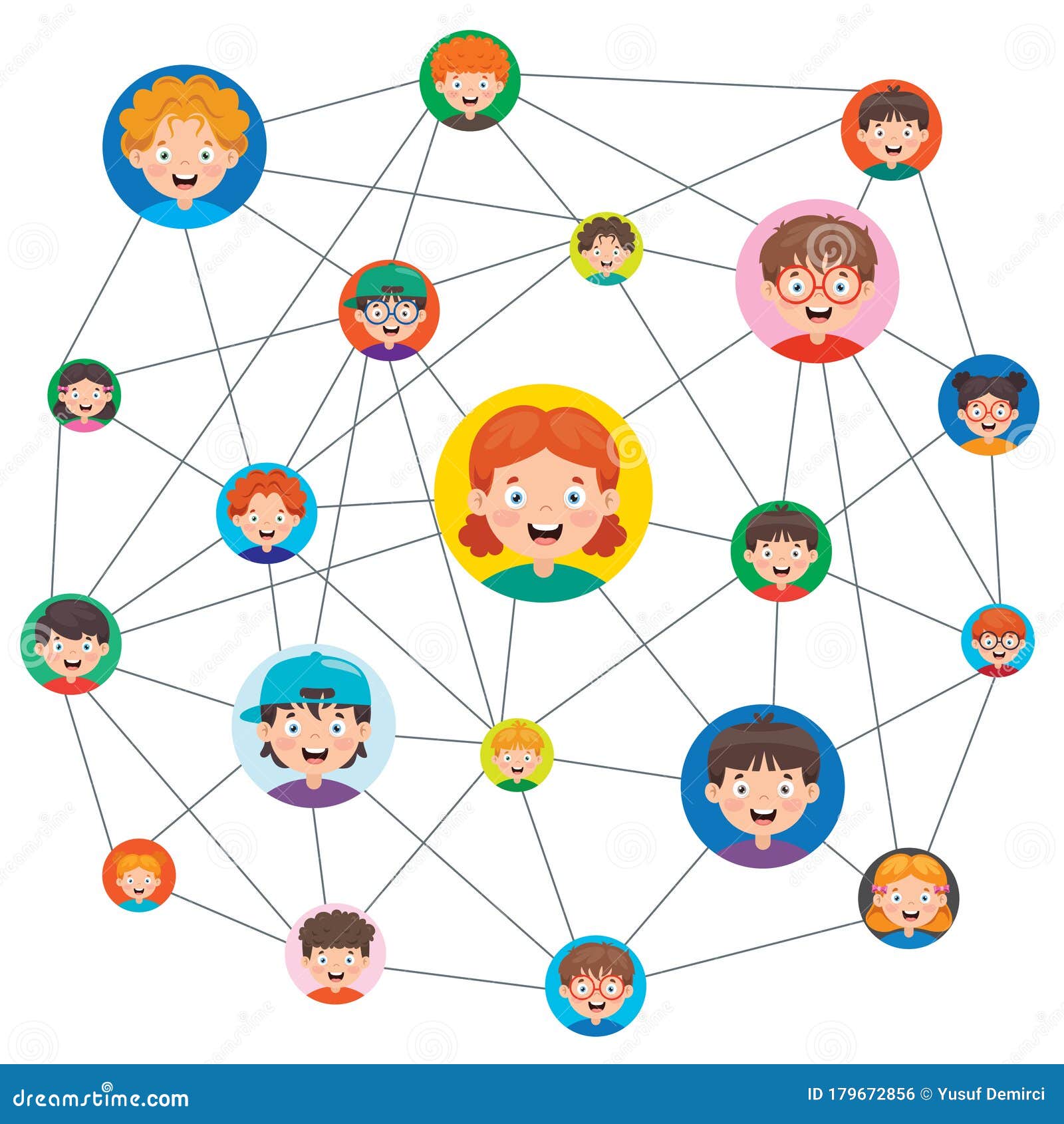 Social Networking and Connection between People Stock Vector ...