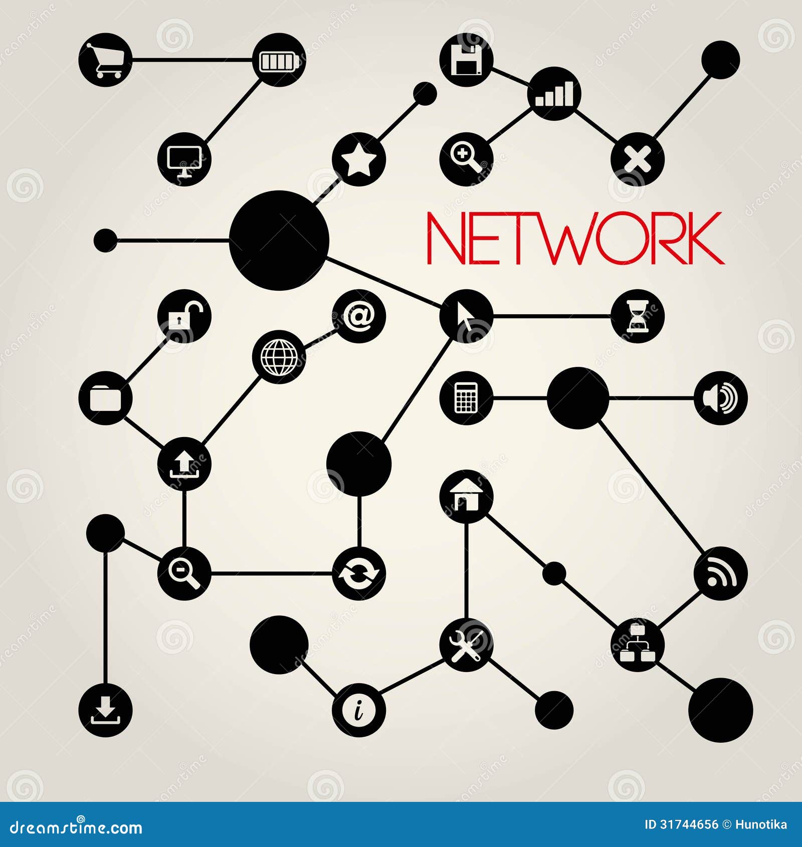 Social Networking Creative Icon Collection Stock Illustration ...