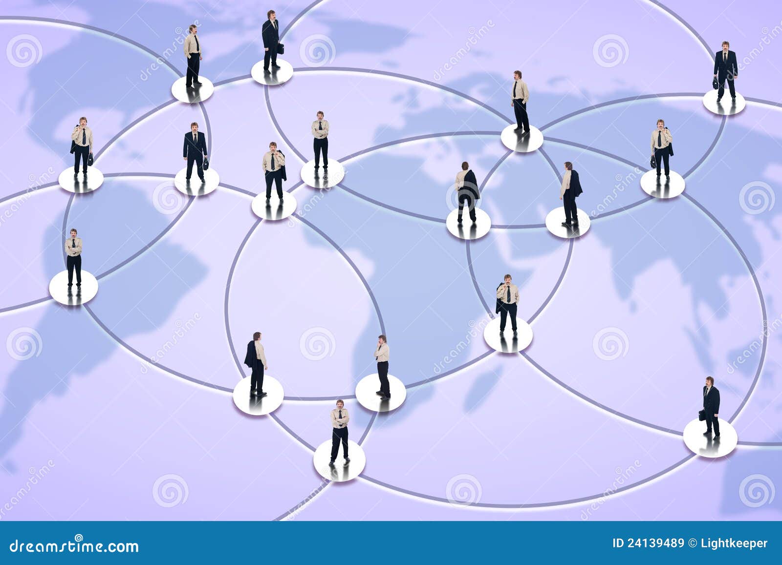 Social Networking and Global Business Stock Image - Image of circle ...