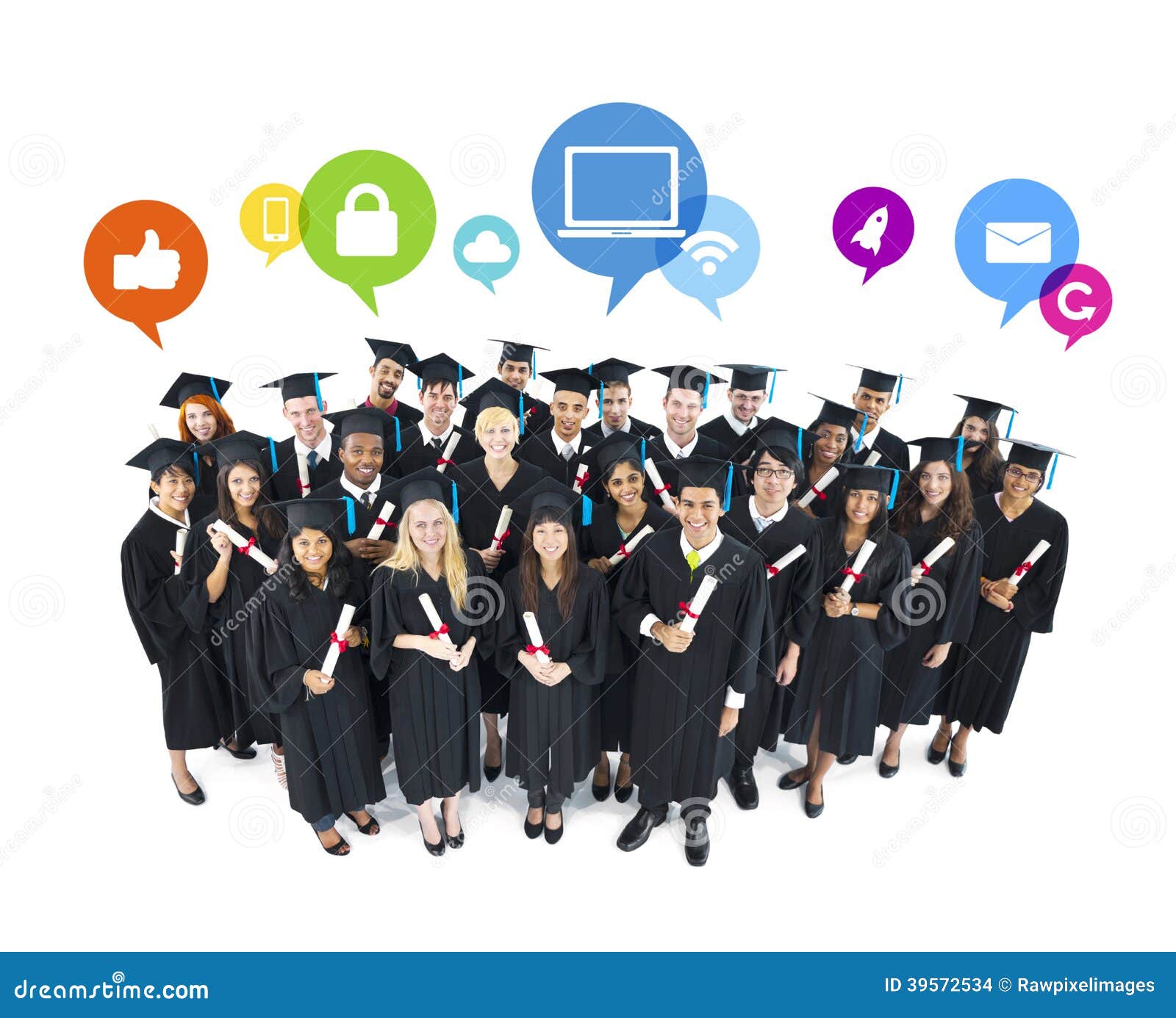 The Social Networking of Graduating Students Stock Photo - Image of ...
