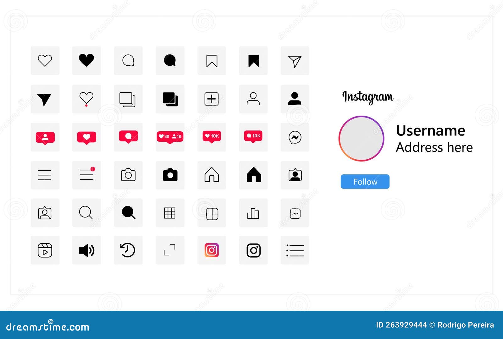 Social Networking Icon Set Like 600w Stock Vector - Illustration of ...