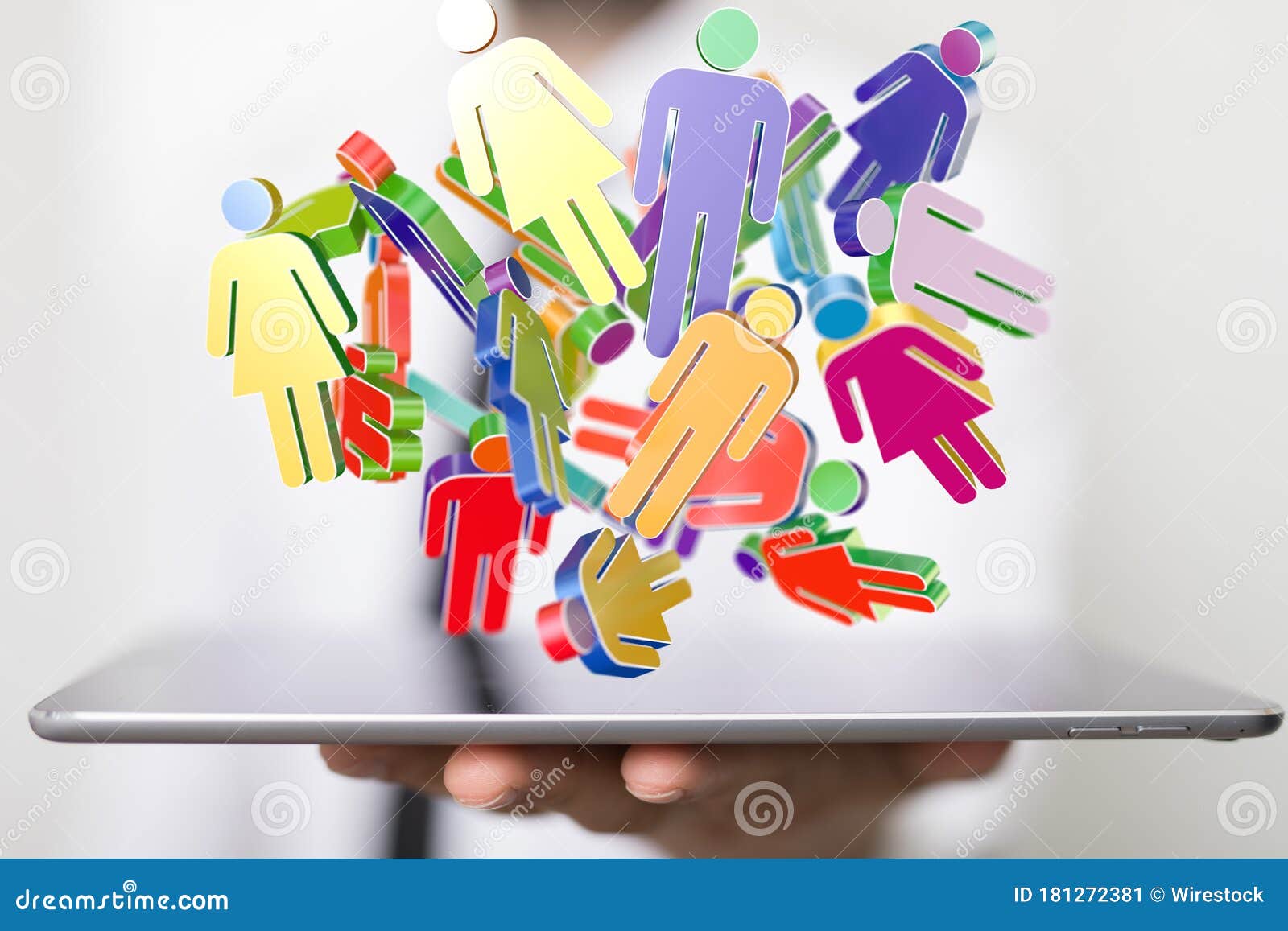 A Social Networking Illustration Team Group Stock Image - Image of ...
