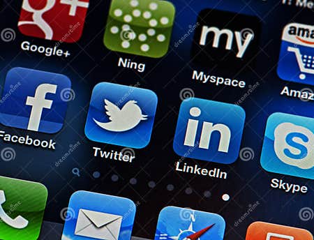 Social Networking on the IPhone Editorial Photo - Image of apps, design ...