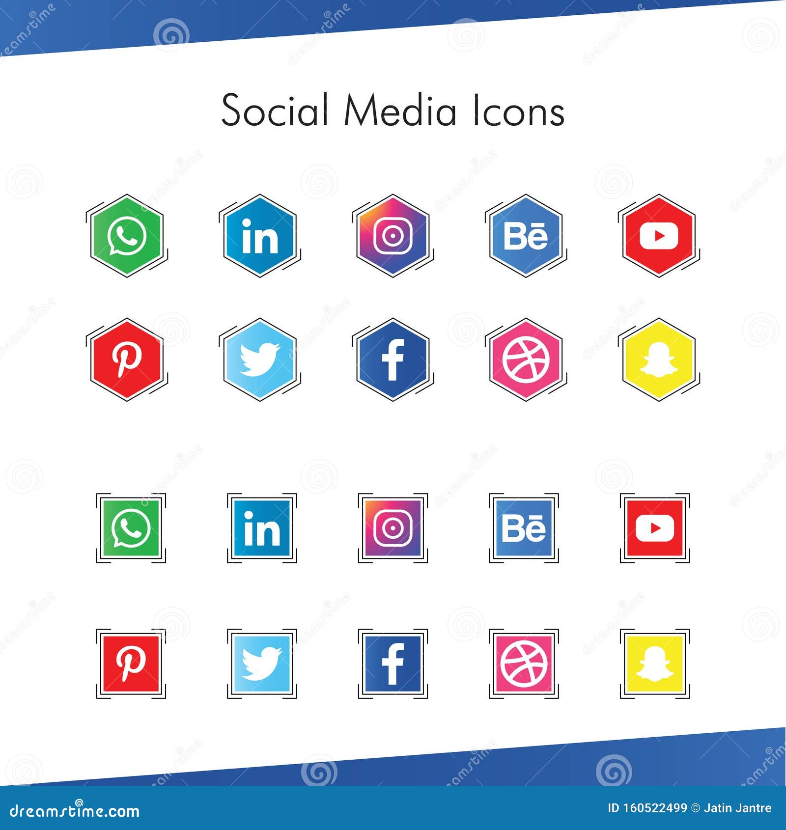 Social Networking Logo Icon Collection Editorial Stock Image ...