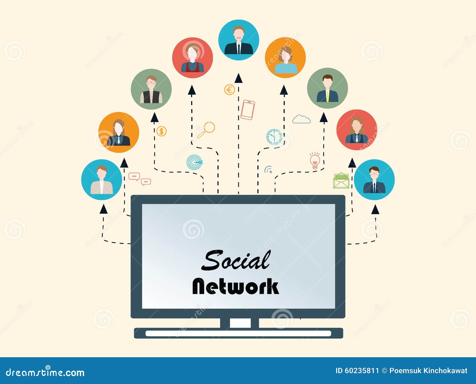Social Networking People. stock vector. Illustration of occupation ...