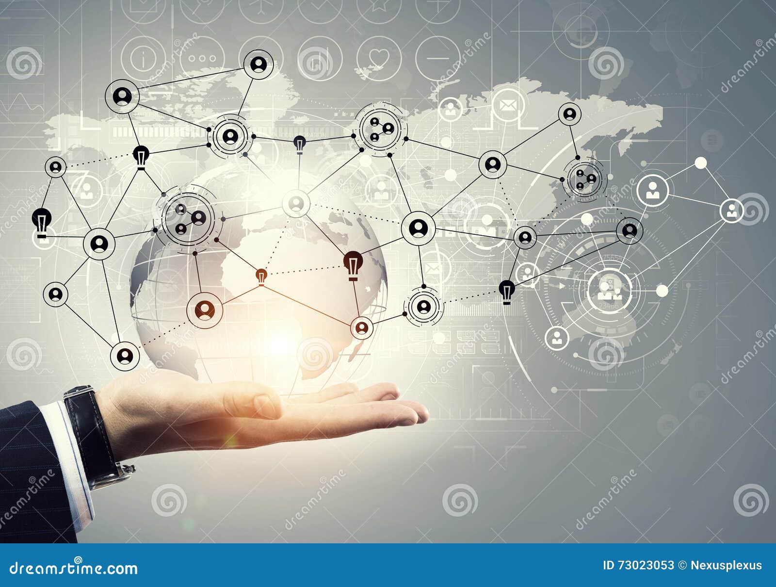 Social Networking Scheme . 3D Render Stock Image - Image of businessman ...