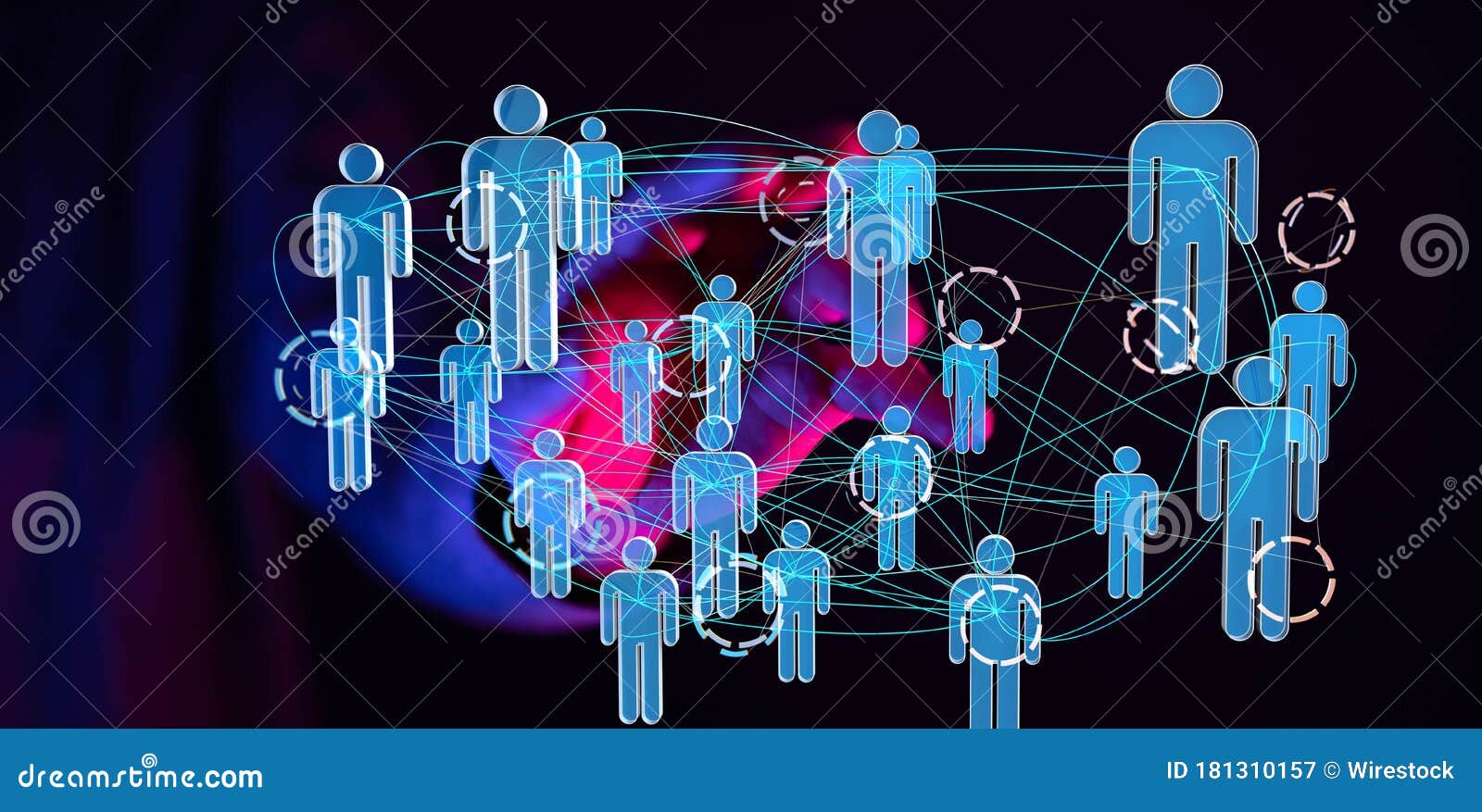 A Social Networking Scheme - Mixed Media Stock Image - Image of crowd ...