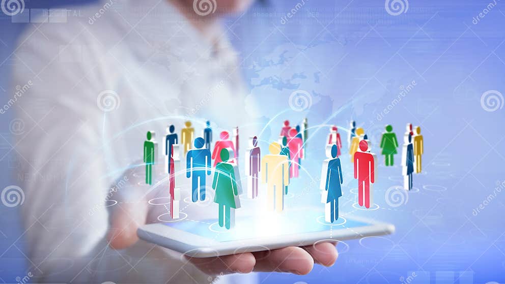 Social Networking with Smartphone Stock Image - Image of connect ...