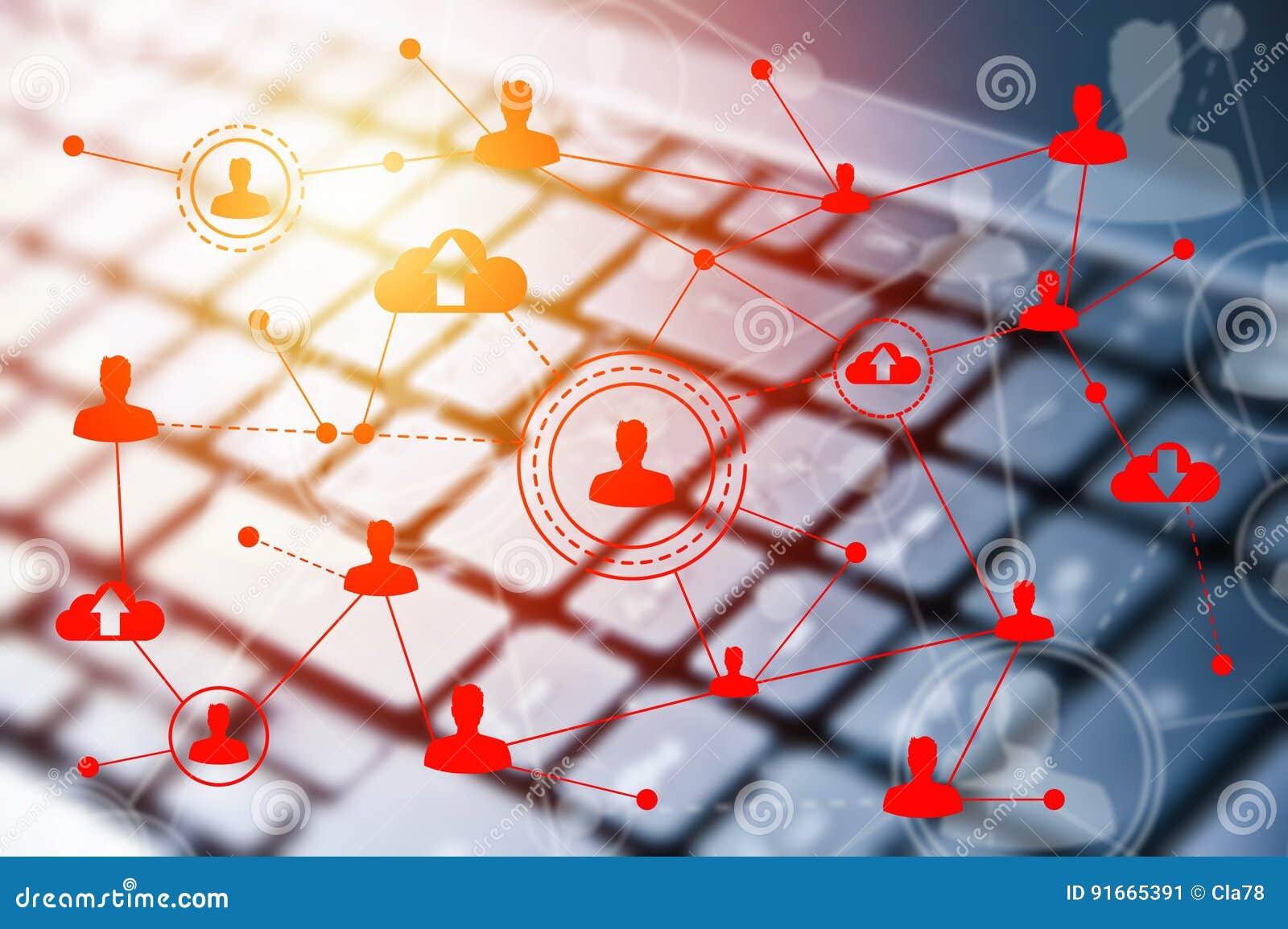 Social Networking Technologies on a Keyboard Stock Image - Image of ...