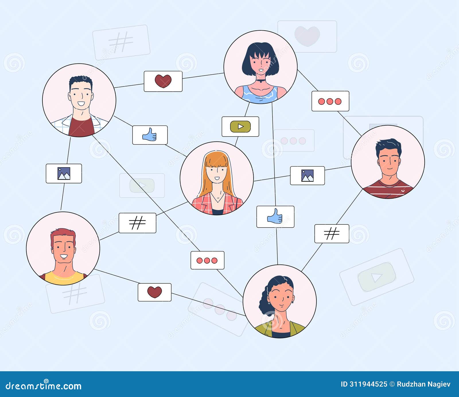 Social Networking Vector Simple Stock Vector - Illustration of sign ...