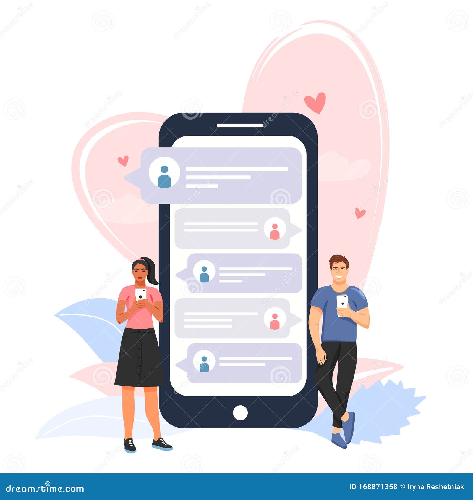 Social Networking, Virtual Relationships Concept. People Chatting in ... Social Networking, Virtual Relationships Concept. People Chatting in ...