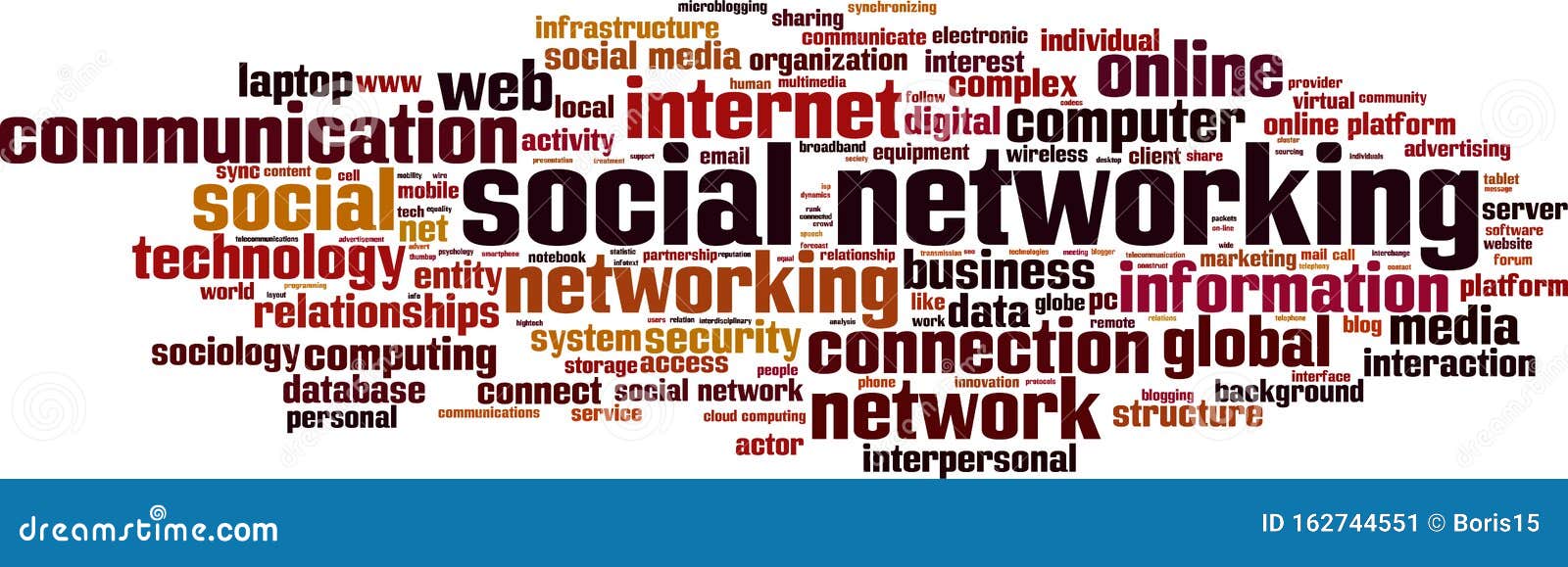 Networking Word Showing Relationships And Computer Communication Stock ...