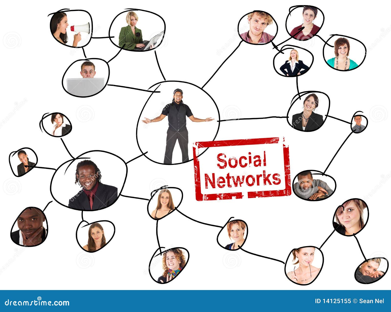 Social Networks stock image. Image of grid, communication - 14125155