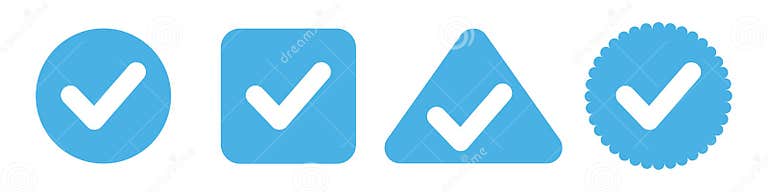 Social Networks Blue Verification Checkmarks. a Set of Verification ...