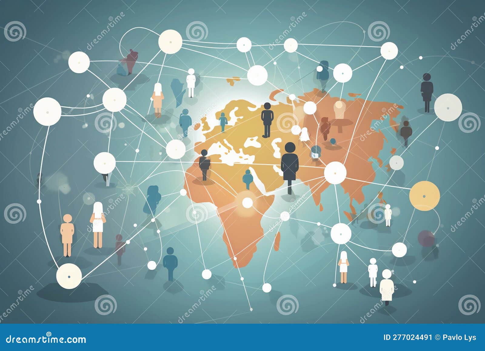 Social Networks and Communications. AI Generated Stock Illustration ...