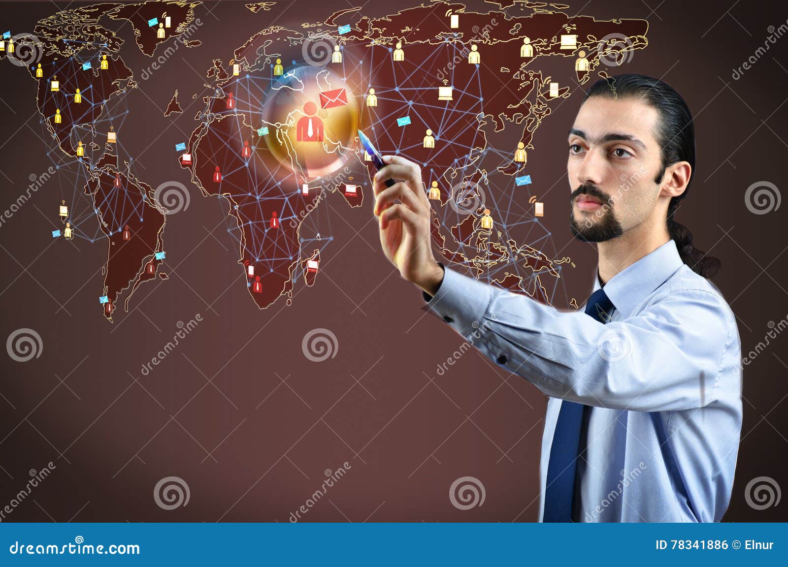 The Social Networks and Online Interactions Concept Stock Photo - Image ...