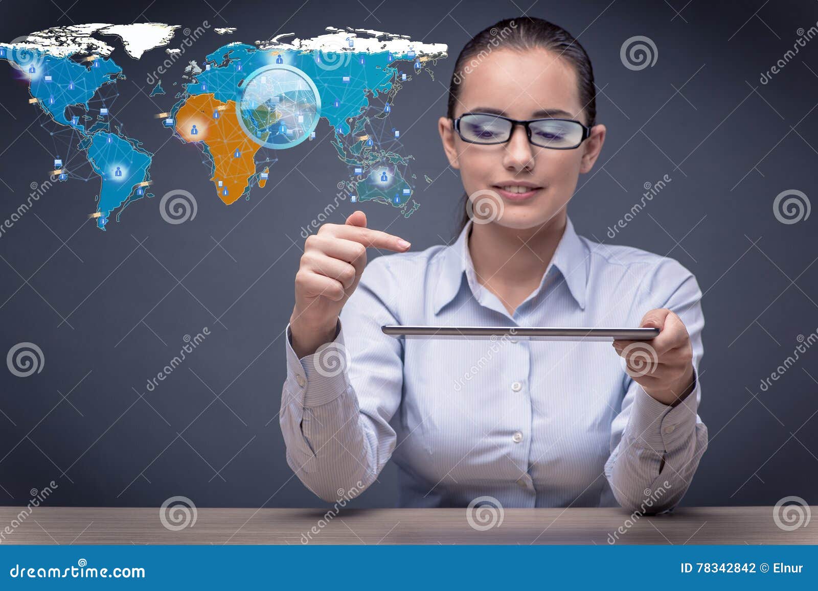 The Social Networks and Online Interactions Concept Stock Photo - Image ...