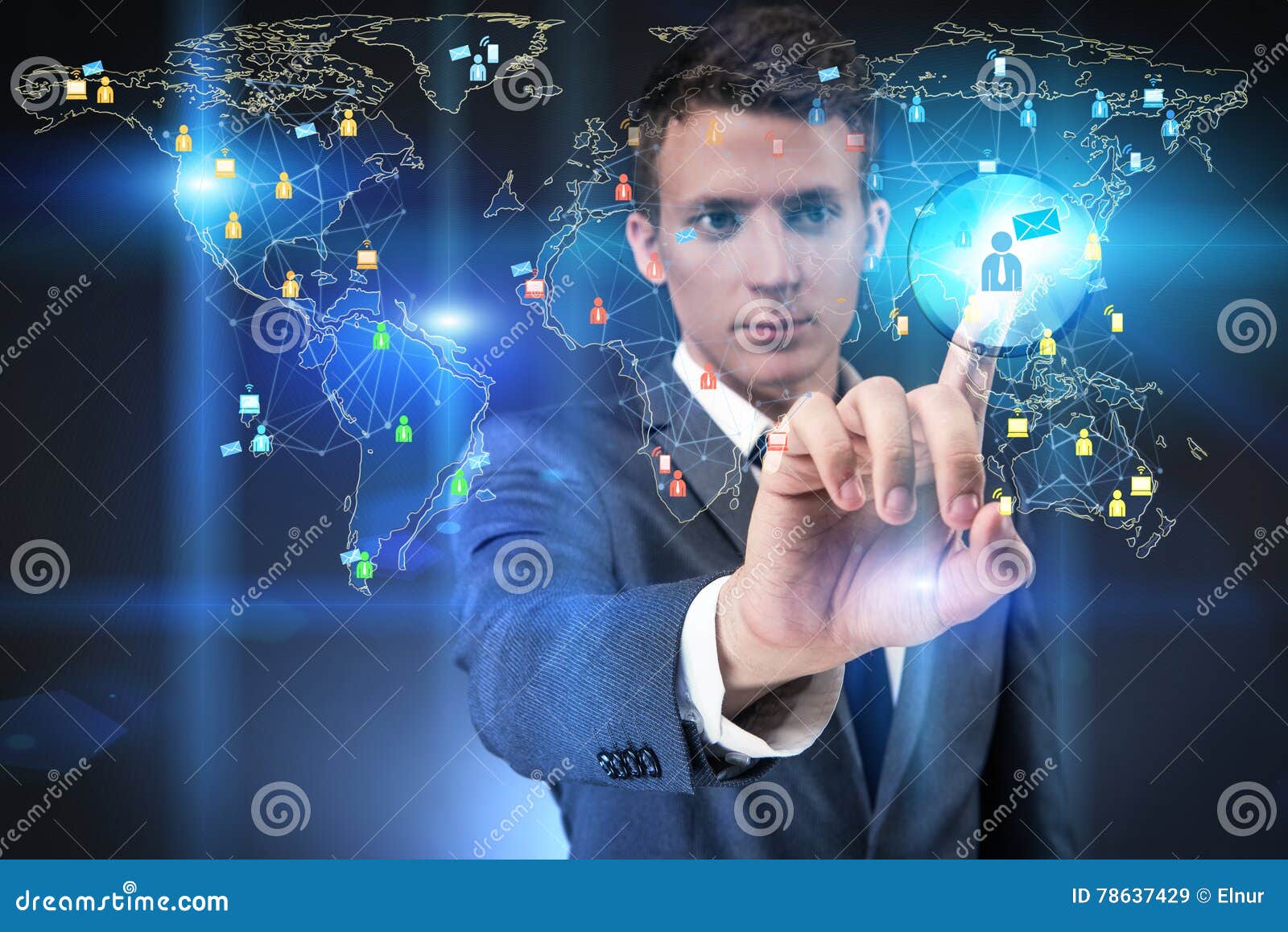 The Social Networks and Online Interactions Concept Stock Image - Image ...